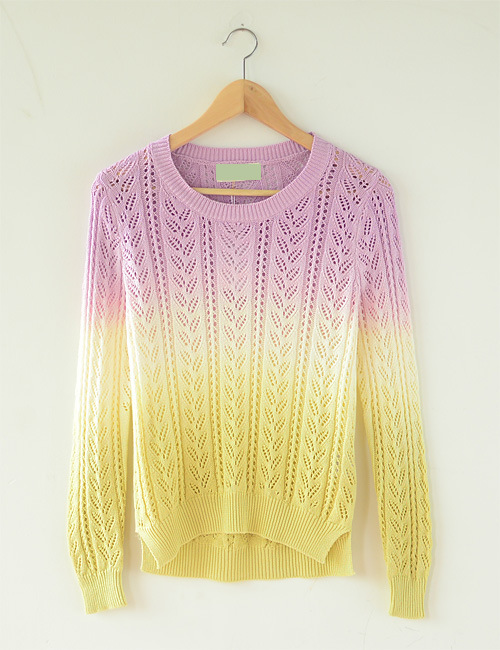 Cute Gradient Colorful Sweater on Luulla